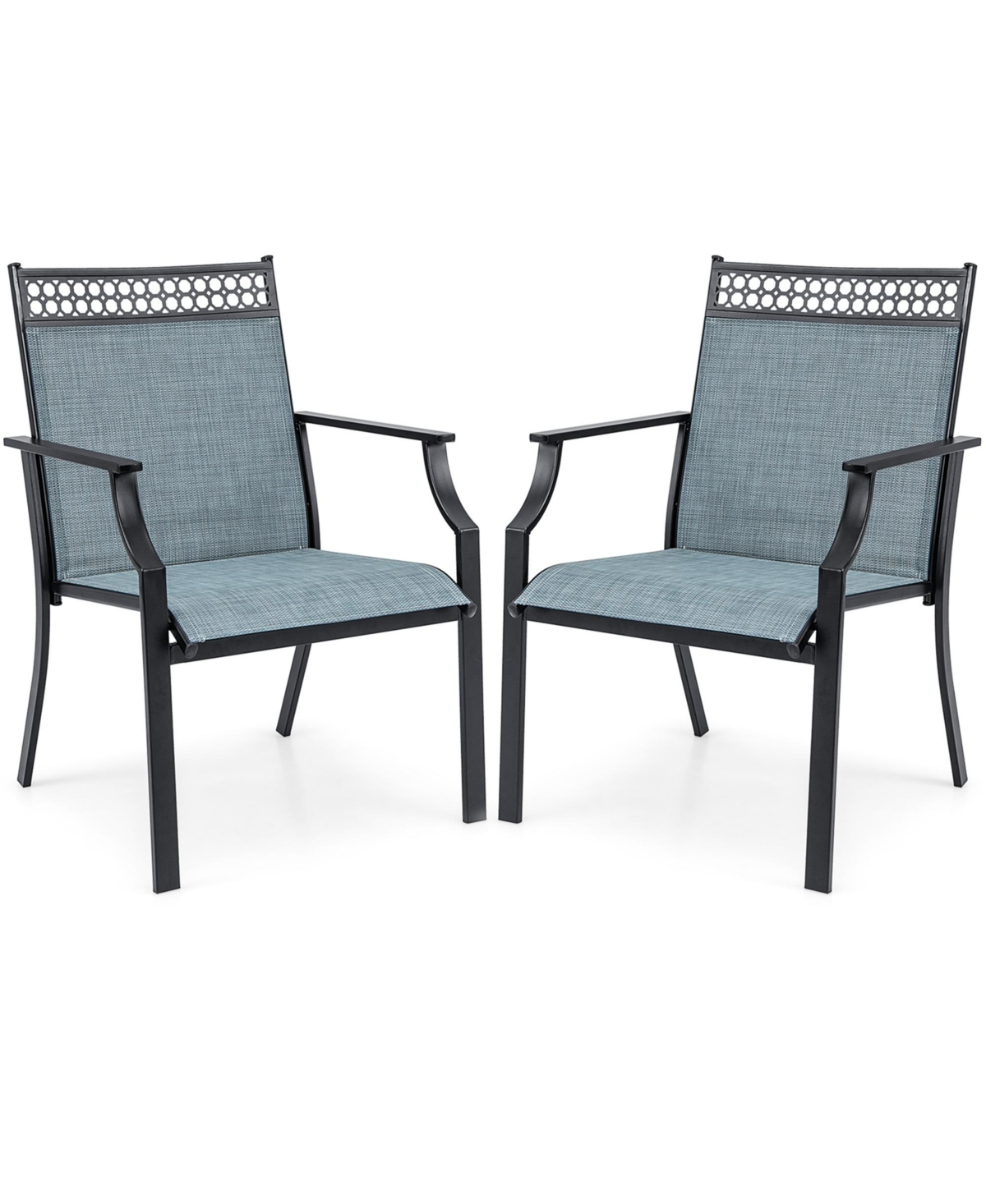 Click here for Patio Chairs Set of 2 with All Weather Breathable... prices