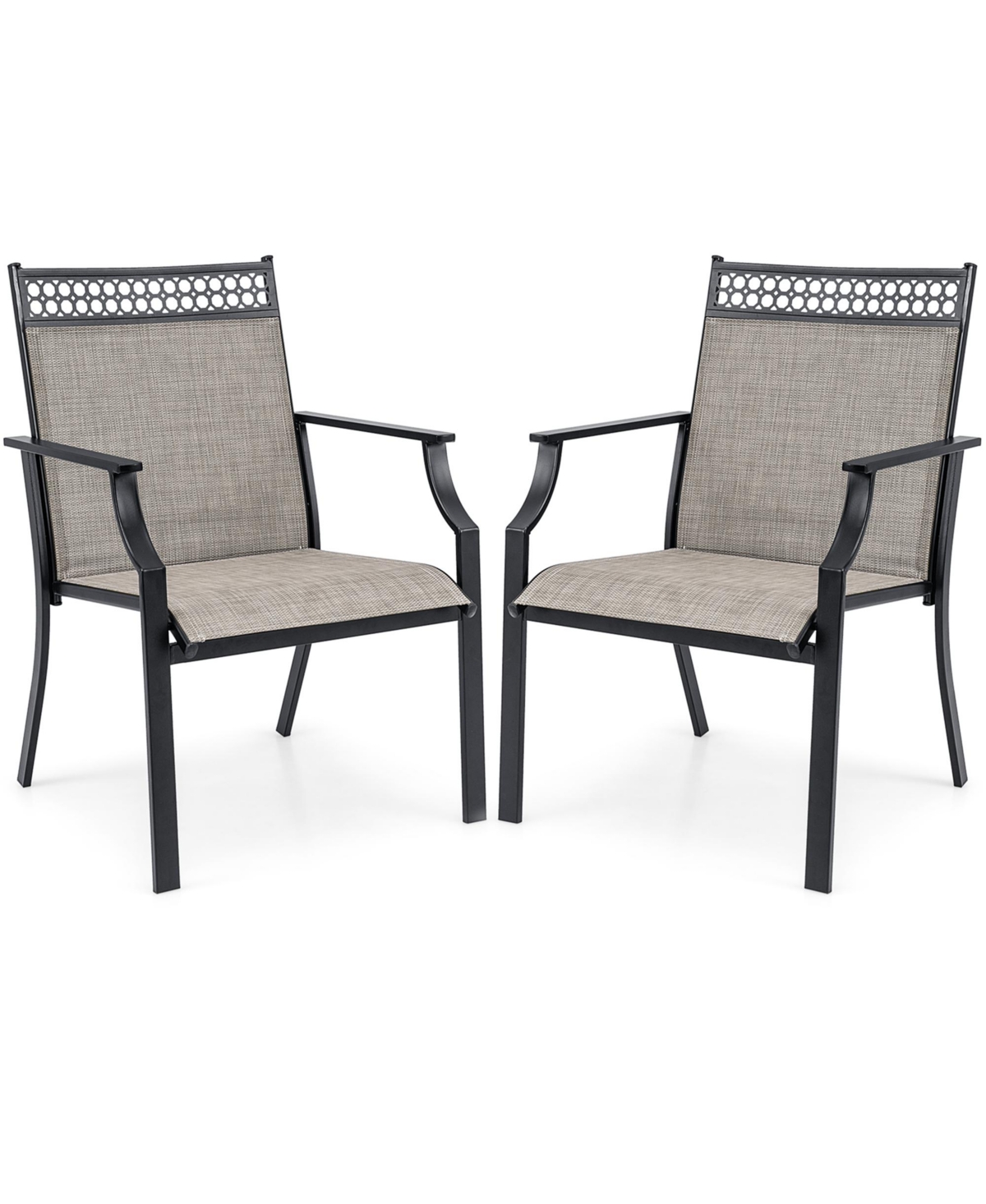 Click here for Patio Chairs Set of 2 with All Weather Breathable... prices