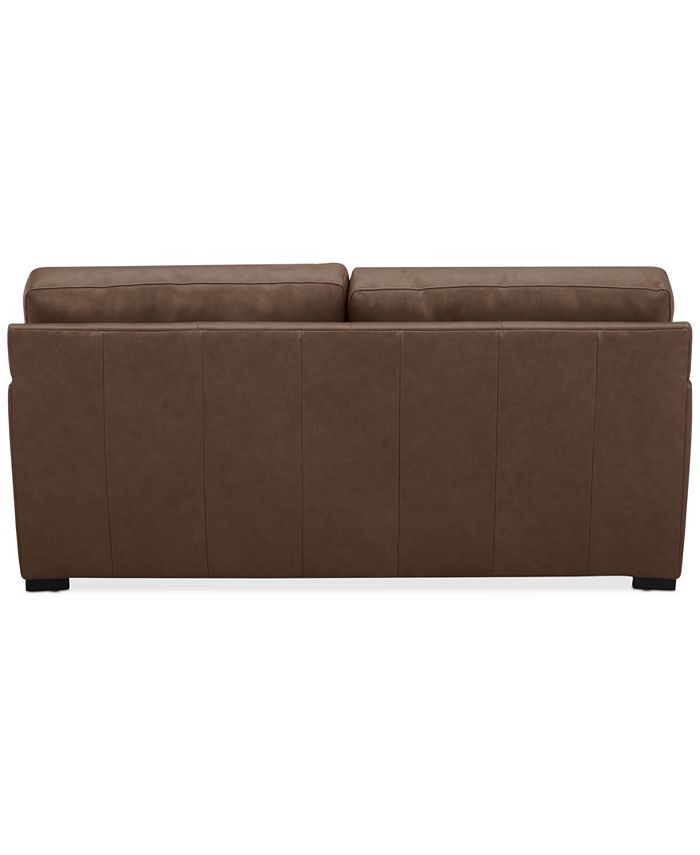 Furniture Radley 74" Leather Apartment Sofa, Created for Macy's - Macy's