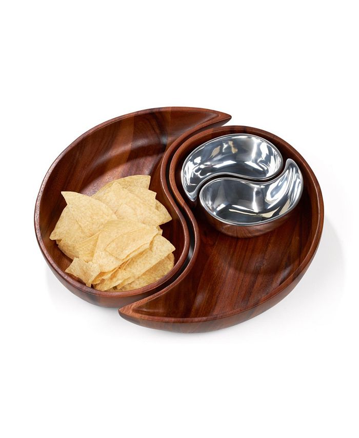 Nambé Yin Yang Chip and Dip Set, 4 Pieces - Macy's