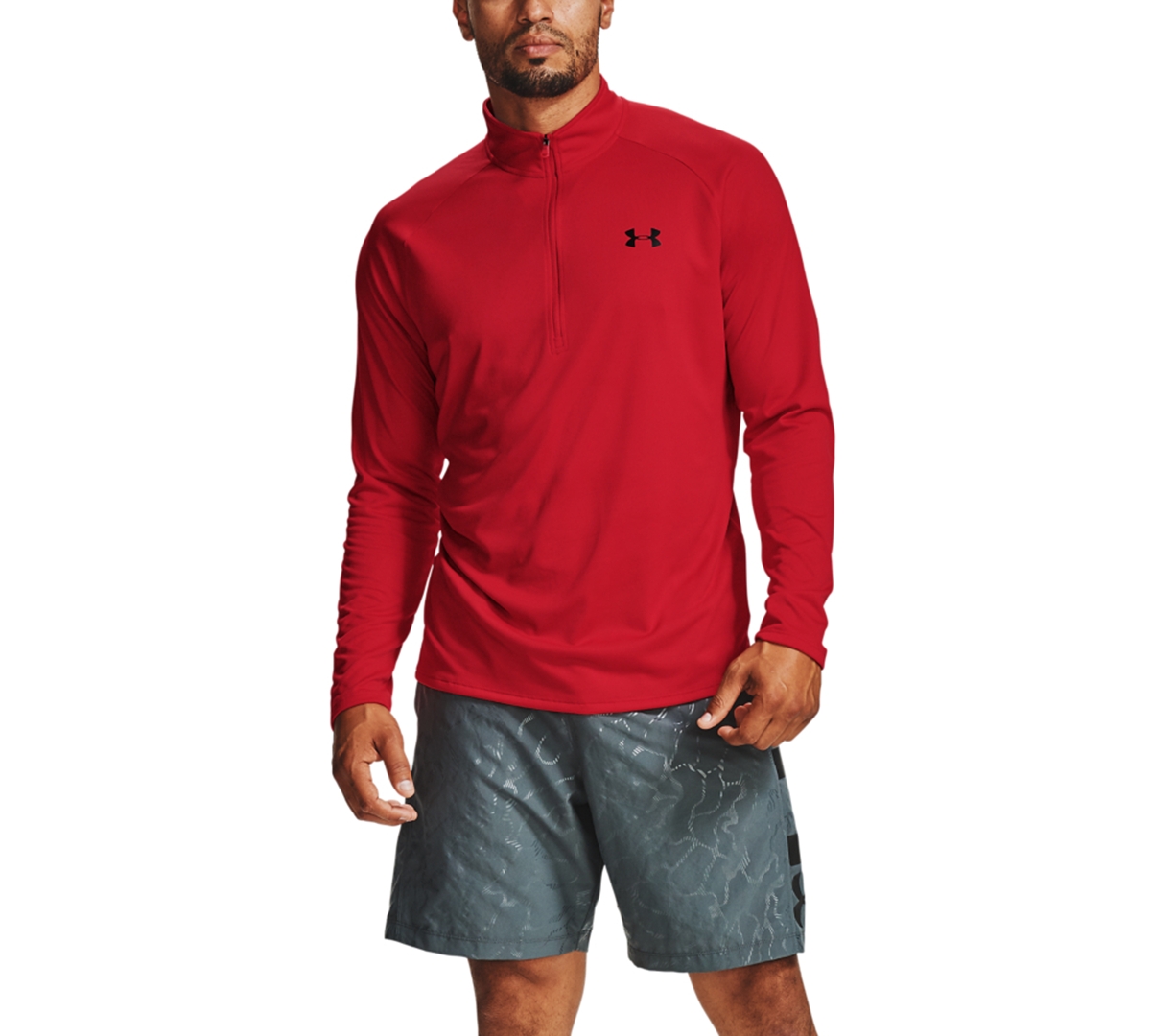 Click here for Under Armour Mens Ua Tech Half-Zip Pullover - Red prices