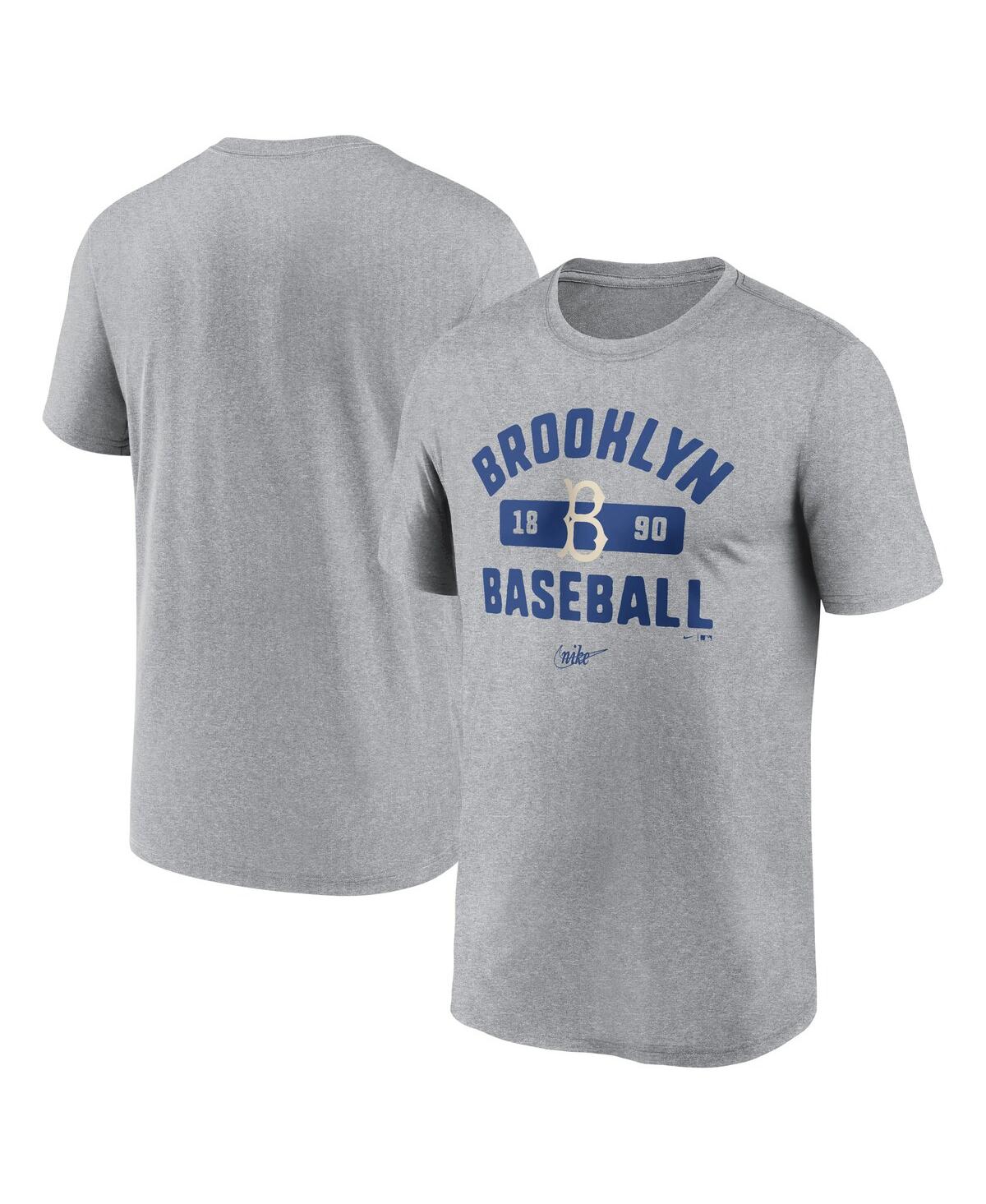 Click here for Mens Nike Heather Gray Brooklyn Dodgers Legend T-s... prices