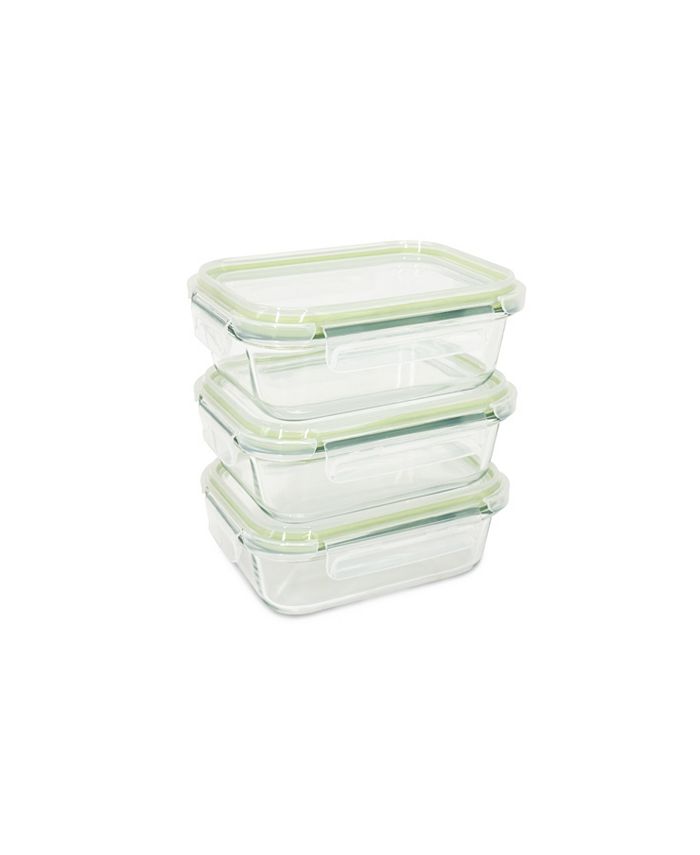 Sedona Kitchen Sedona 6 Piece Rectangle Glass Storage Container Set ...