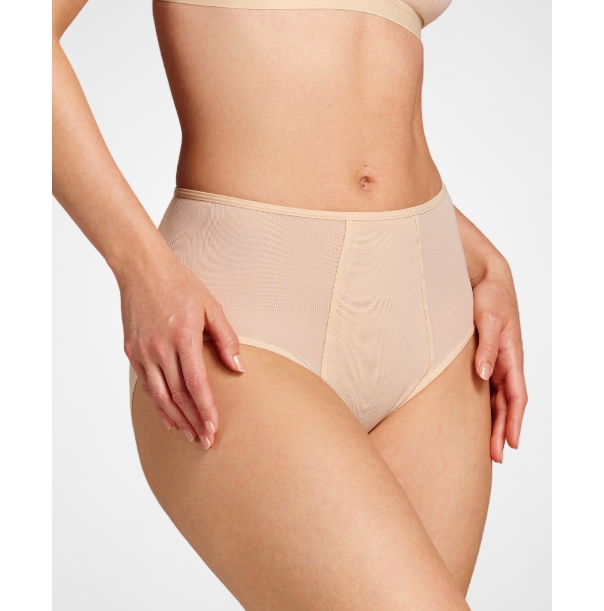 Click here for Siella Womens Power Mesh High Waist Brief - Sand prices