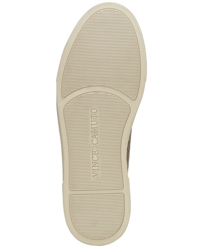 Vince Camuto Men's Raigan Leather Low-Top Woven Sneaker - Macy's