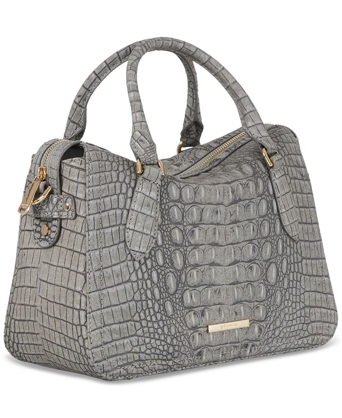 Brahmin Micaela Fairest Grey Tetra Medium Leather Satchel - Macy's