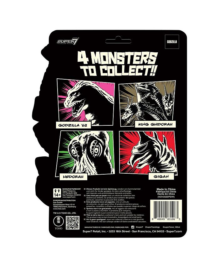 Super 7 Godzilla '62 (Glow) Toho ReAction Figure - Wave 4 - Macy's