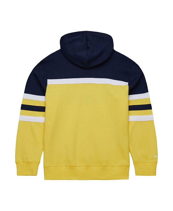 Mitchell & Ness Men's Navy, Gold Indiana Pacers Head Coach Pullover ...