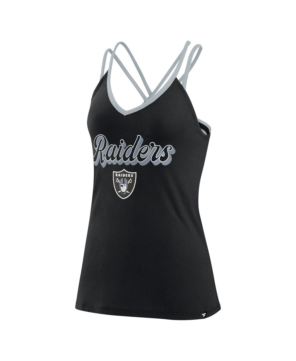 Fanatics Branded Black Las Vegas Raiders Go For It Strappy Crossback ...