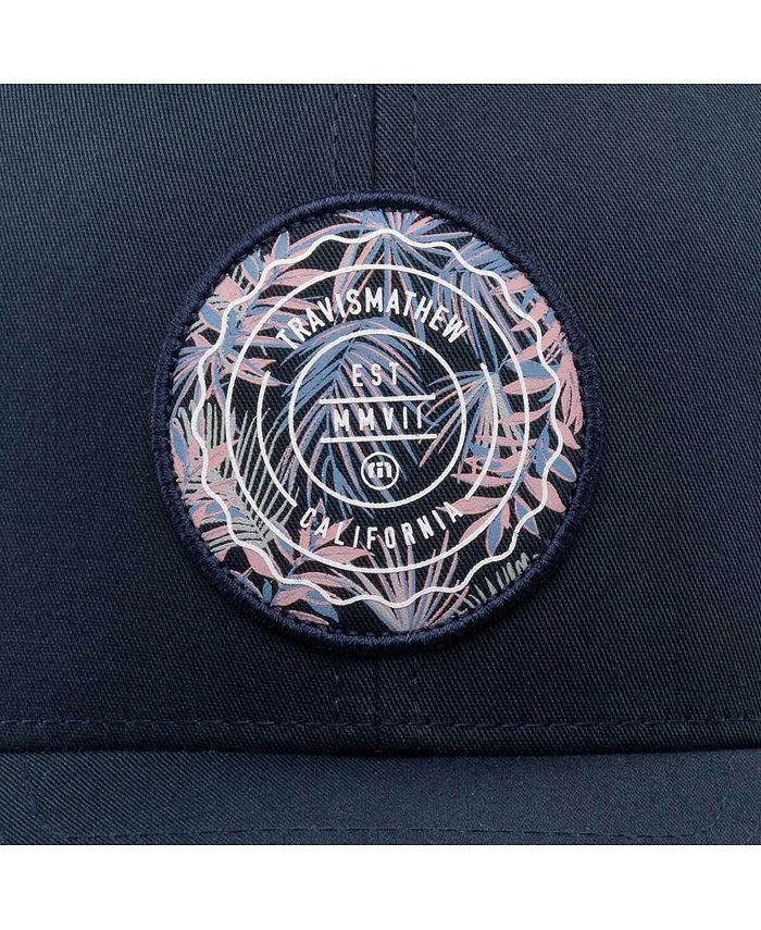 Travis Mathew Men's Navy The Patch Floral Trucker Adjustable Hat - Macy's