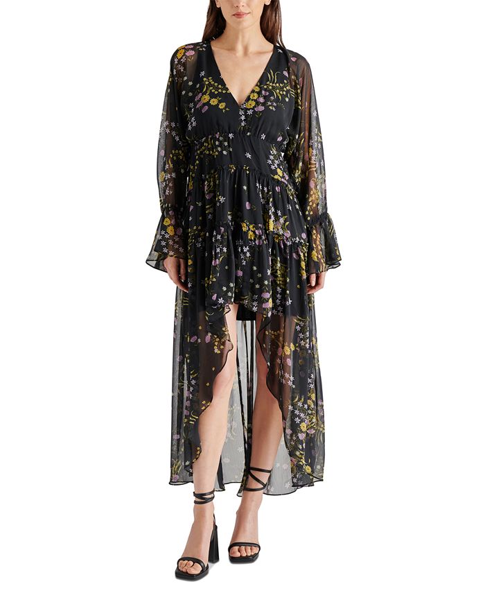 Steve Madden Women's Sol Floral High-Low Maxi Dress - Macy's