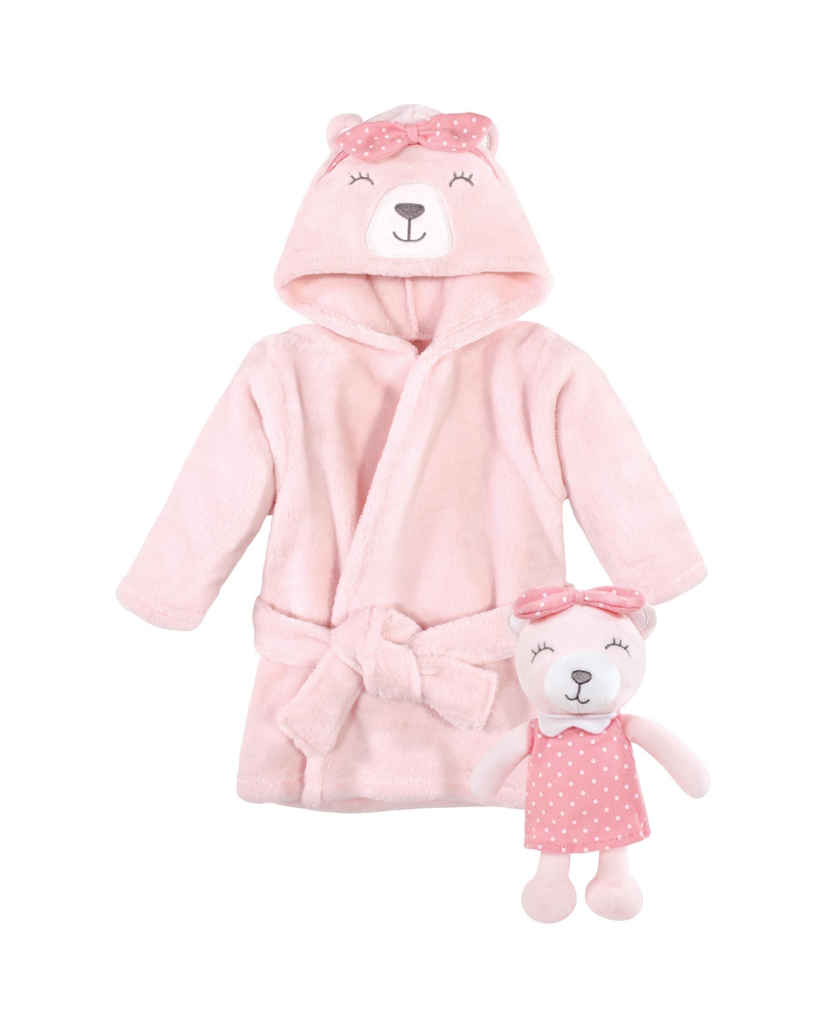 Click here for Hudson Baby Infant Girl Plush Bathrobe and Toy Set... prices