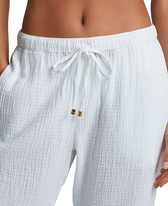 Lauren Ralph Lauren Women's Cotton Pull-On Cover-Up Pants - Macy's