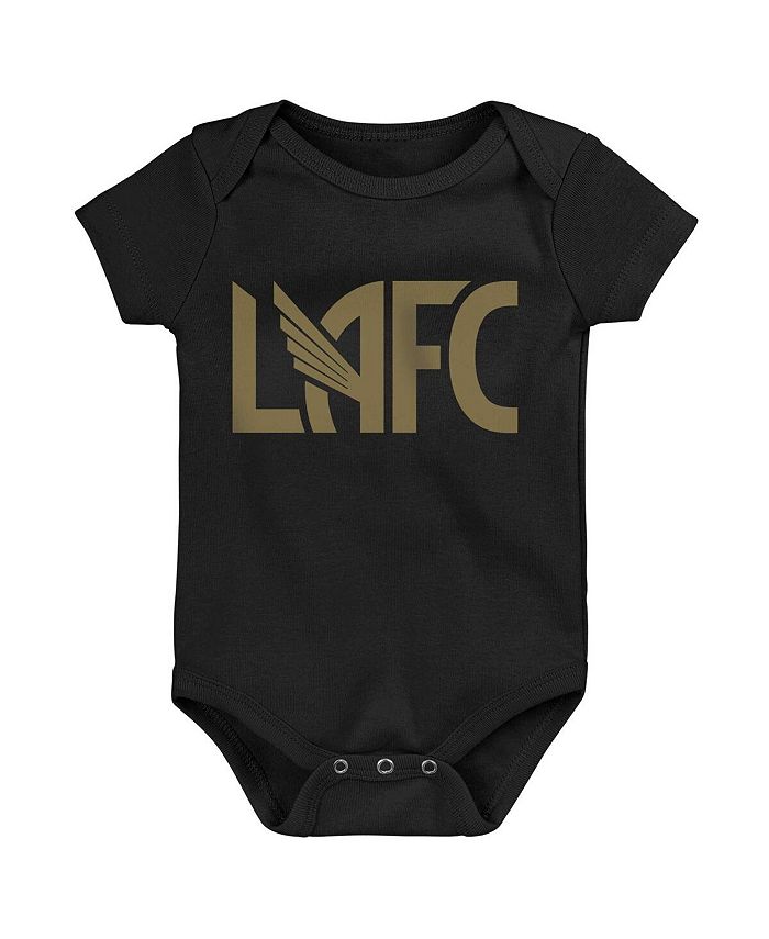 Outerstuff Baby Boys and Girls Gold, Black, Gray LAFC 3-Pack Bodysuit Set - Macy's