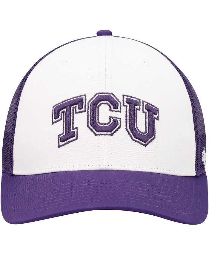 '47 Brand Men's White, Purple TCU Horned Frogs Freshman Trucker ...