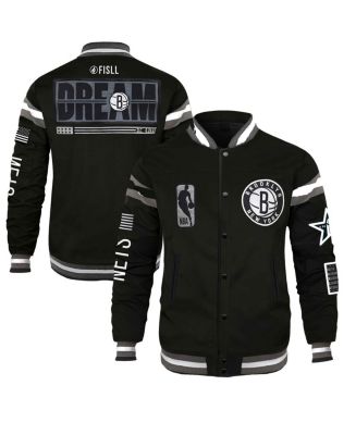 Men's and Women's FISLL x Black History Collection Black Brooklyn Nets ...