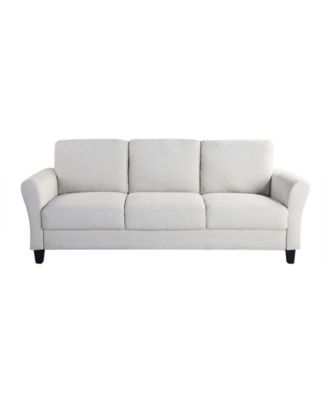 Lifestyle Solutions 80.3" W Microfiber Wilshire Sofa with Rolled Arms ...