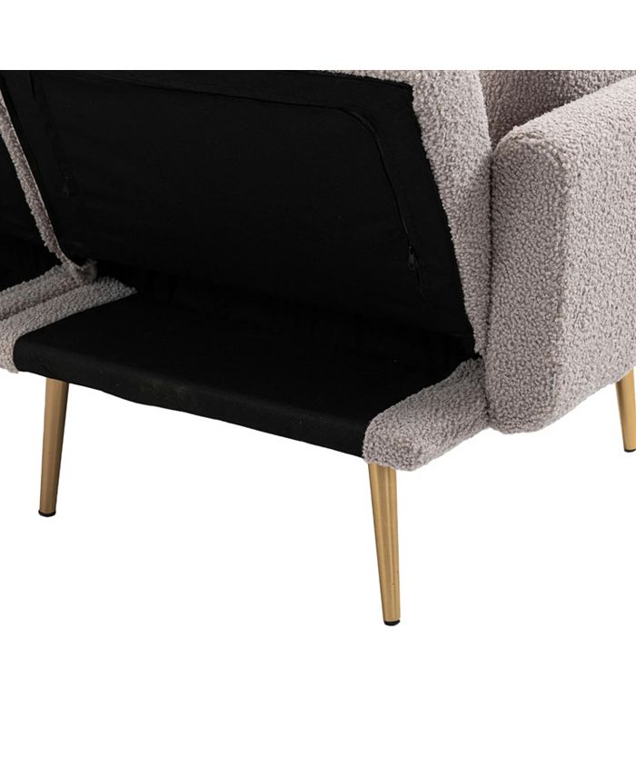 Simplie Fun Velvet Sofa, Accent Sofa. Loveseat Sofa With Metal Feet ...
