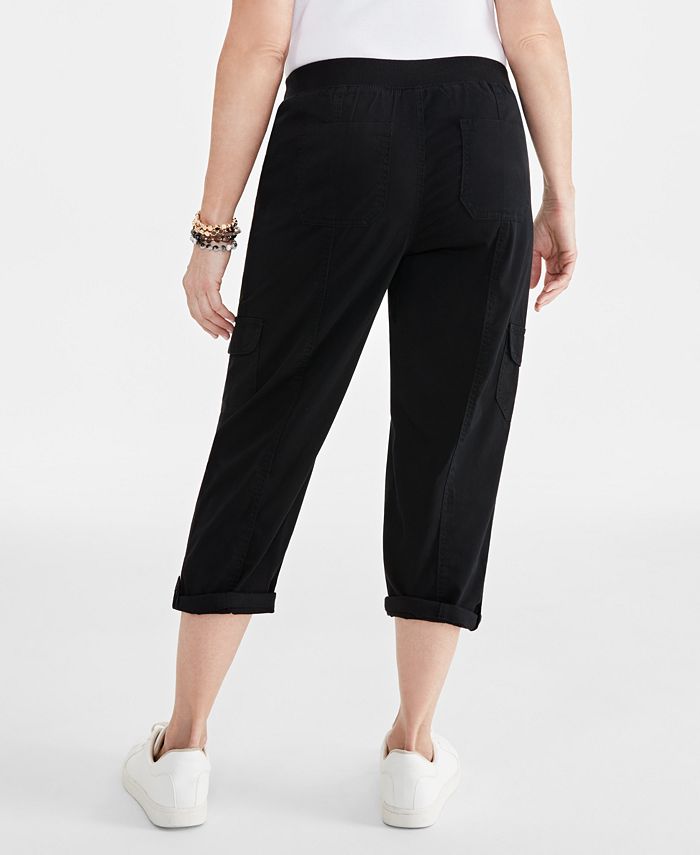 Style & Co Petite Pull-On Mid-Rise Rolled Cuff Capri Pants, Created for ...
