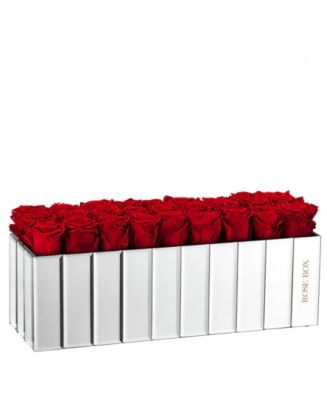 Rose Box NYC Half Ball of Red Flame Long Lasting Preserved Real Roses ...