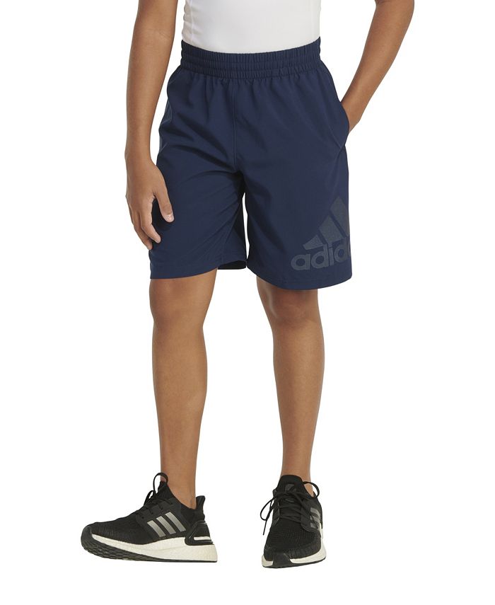 adidas Big Boys AEROREADY® Elastic Waistband Big Logo Woven Shorts - Macy's