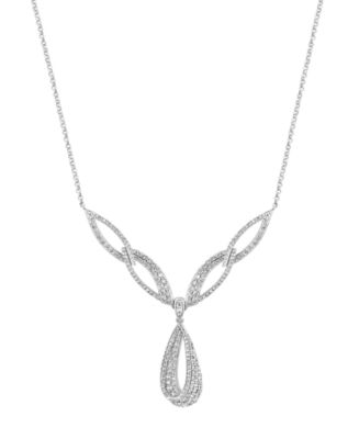 EFFY® Diamond Teardrop Fancy 17" Collar Necklace (2-1/5 ct. t.w.) in ...