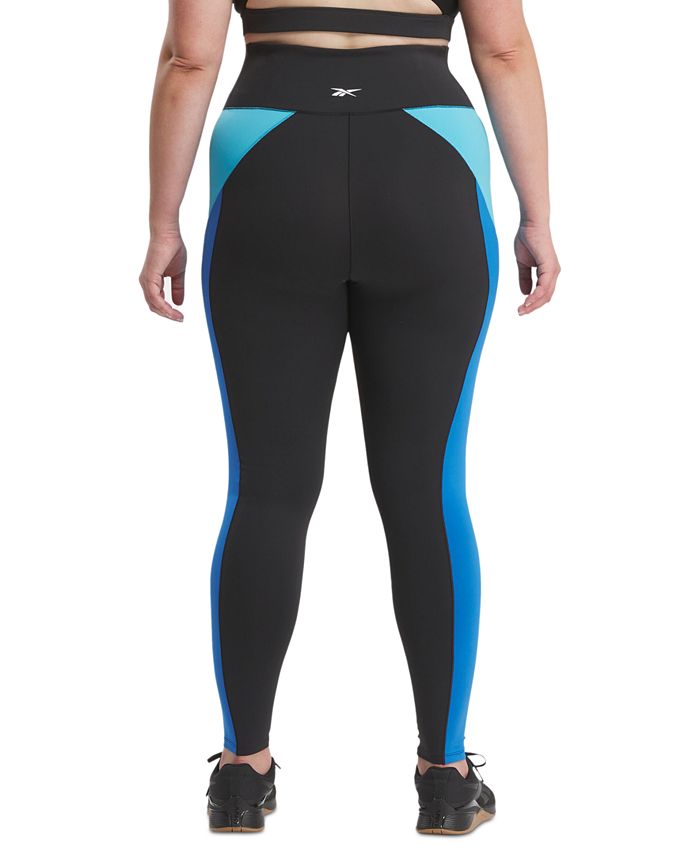 Reebok Plus Size Colorblocked Lux High Rise Leggings - Macy's