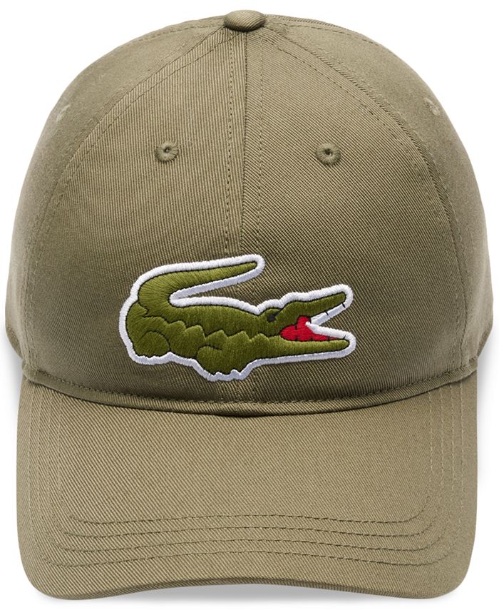 Lacoste Men's Adjustable Croc Logo Cotton Twill Baseball Cap - Macy's