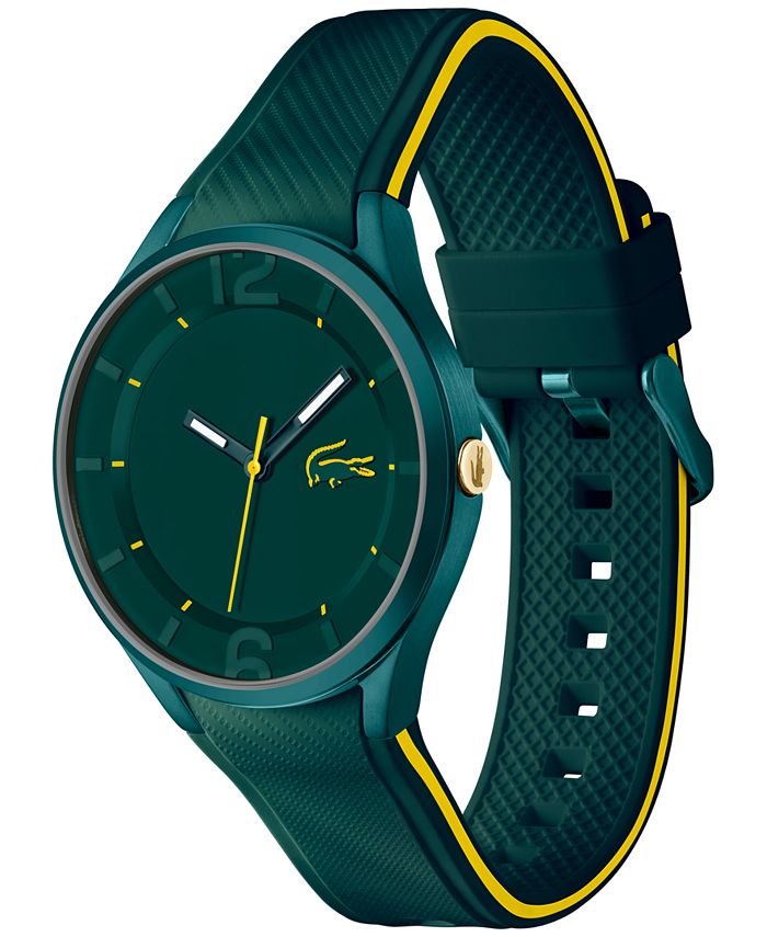 Lacoste Unisex Ollie Green Silicone Strap Watch 44mm - Macy's
