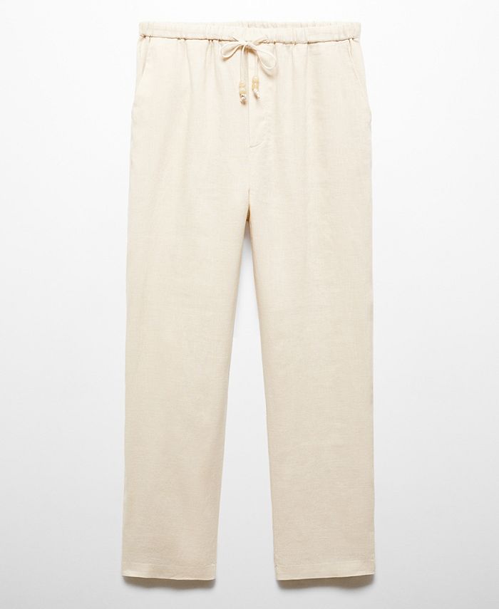 MANGO Women's 100% Linen Pants - Macy's