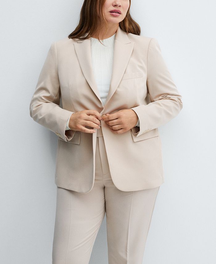 MANGO Women's Fitted Suit Blazer - Macy's
