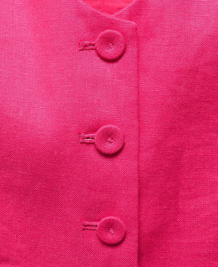 MANGO Women's Linen Suit Vest - Macy's