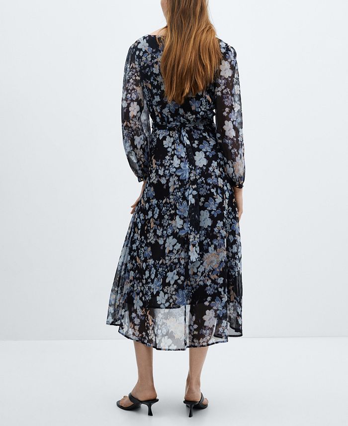 MANGO Women's Flowy Flower Printed Dress - Macy's