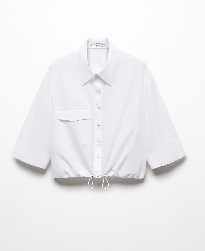 MANGO Women's Adjustable Hem Cotton Shirt - Macy's