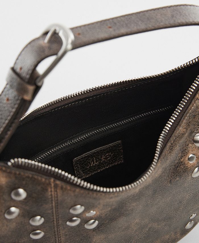 MANGO Women's Stud Leather Bag - Macy's