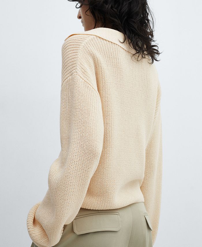 MANGO Women's V-Neck Drawstring Pullover - Macy's
