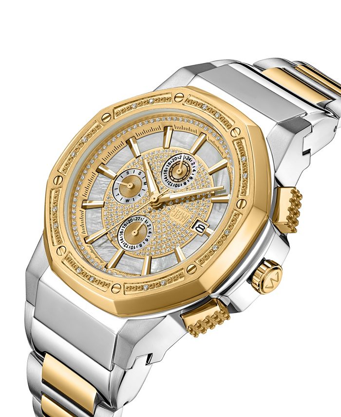 Jbw Men's Saxon Multifunction Two-Tone Stainless Steel Watch, 48mm - Macy's