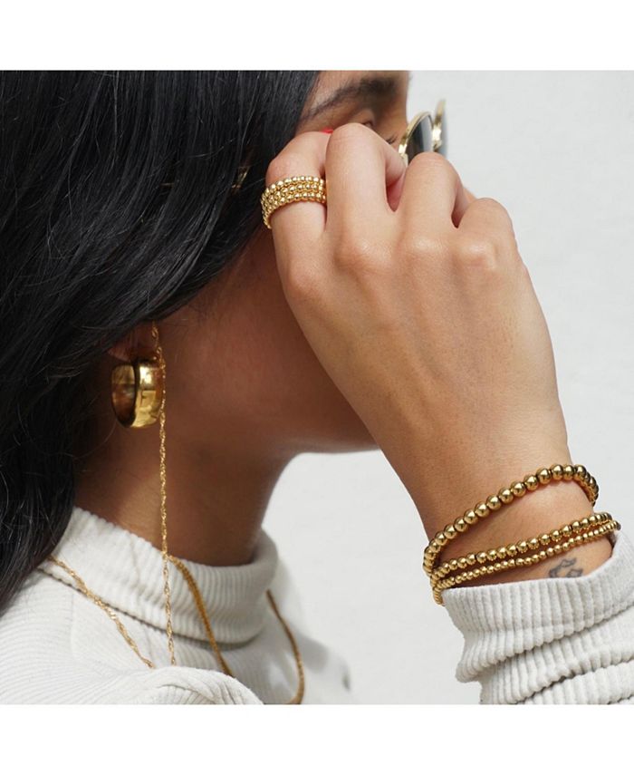 Ellie Vail Lucia Beaded Triple Ring Set - Macy's