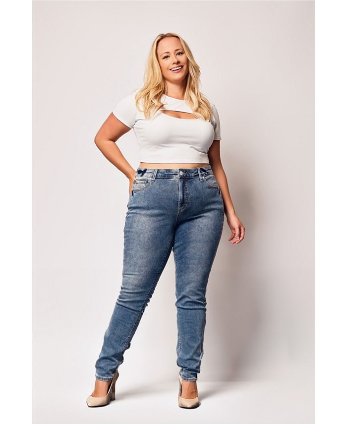 SLINK Jeans Plus Size High Rise Skinny Jeans - Macy's