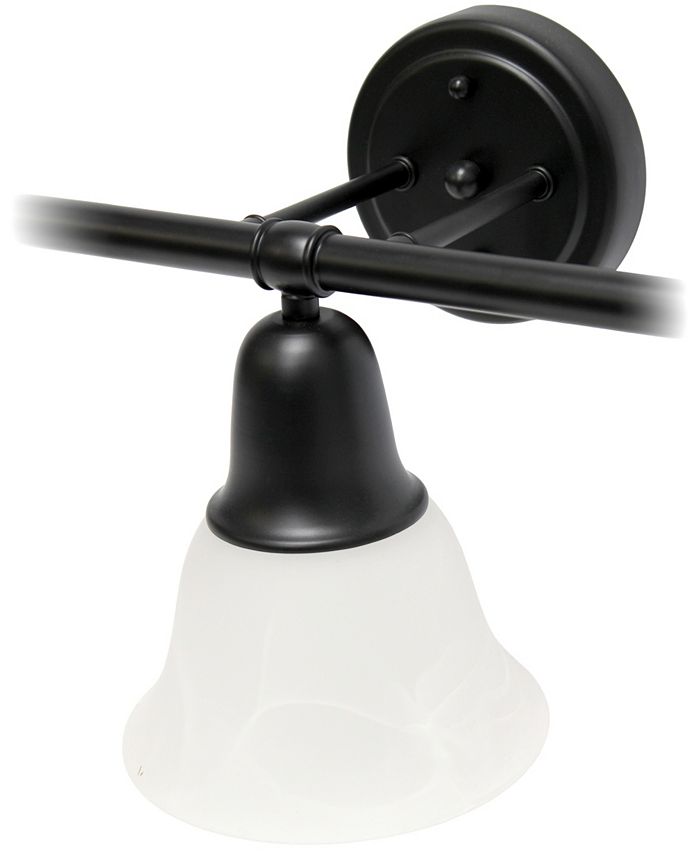 Lalia Home Essentix Contemporary Three Light Metal and Alabaster White ...