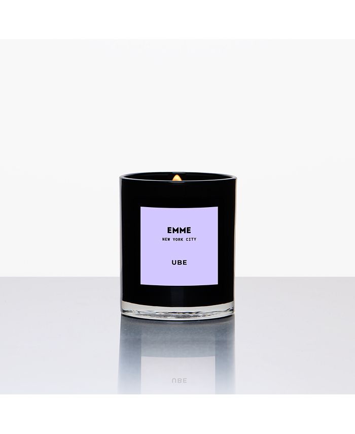 EMME nyc Natural Soy Ube Scented Candle Jar, 10 oz - Macy's