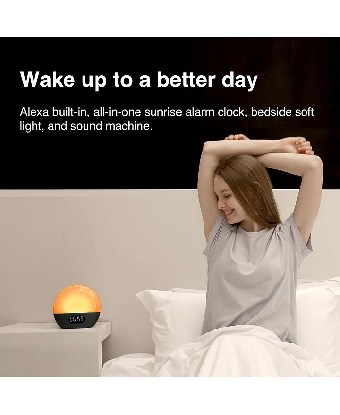WiiM Wake-up Light All-in-One Sunrise Alarm Clock, Sound Machine ...