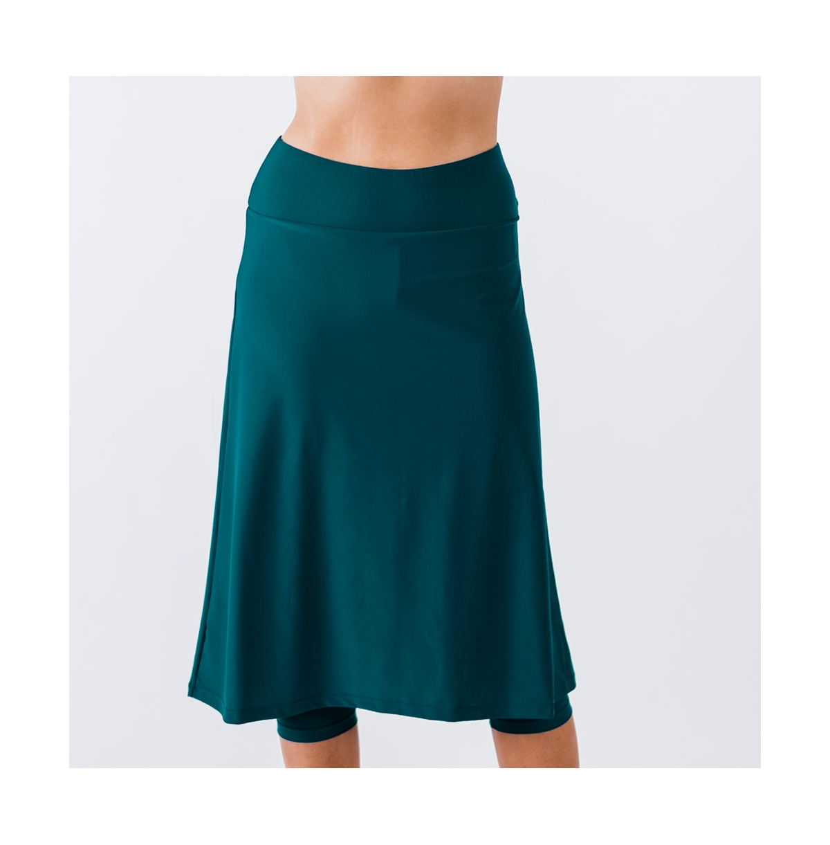 Click here for Calypsa Womens Long Swim Skort - Dark jade prices