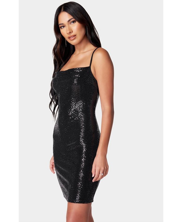 Bebe Women's Disco Dot Mini Slip Dress - Macy's