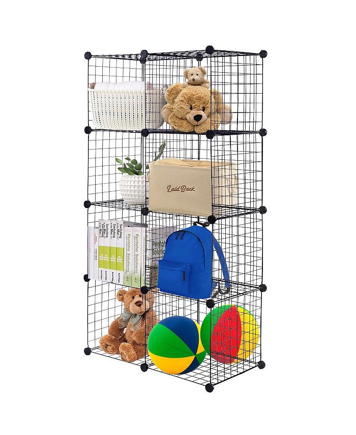 Slickblue DIY 8 Cube Grid Wire Cube Shelves - Macy's