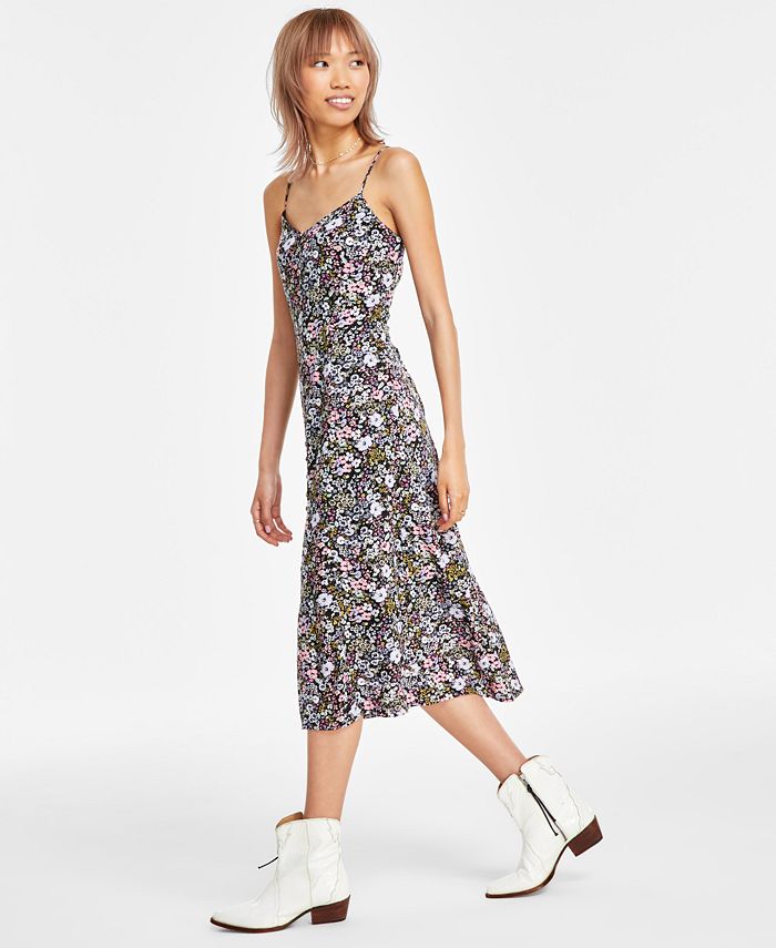 Lucky Brand Women's Button-Front Slip Dress - Macy's