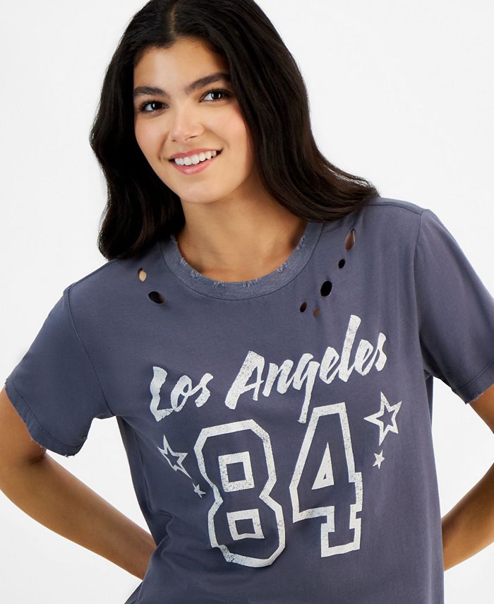 Grayson Threads, The Label Juniors' Los Angeles Sporty Distressed Tee ...