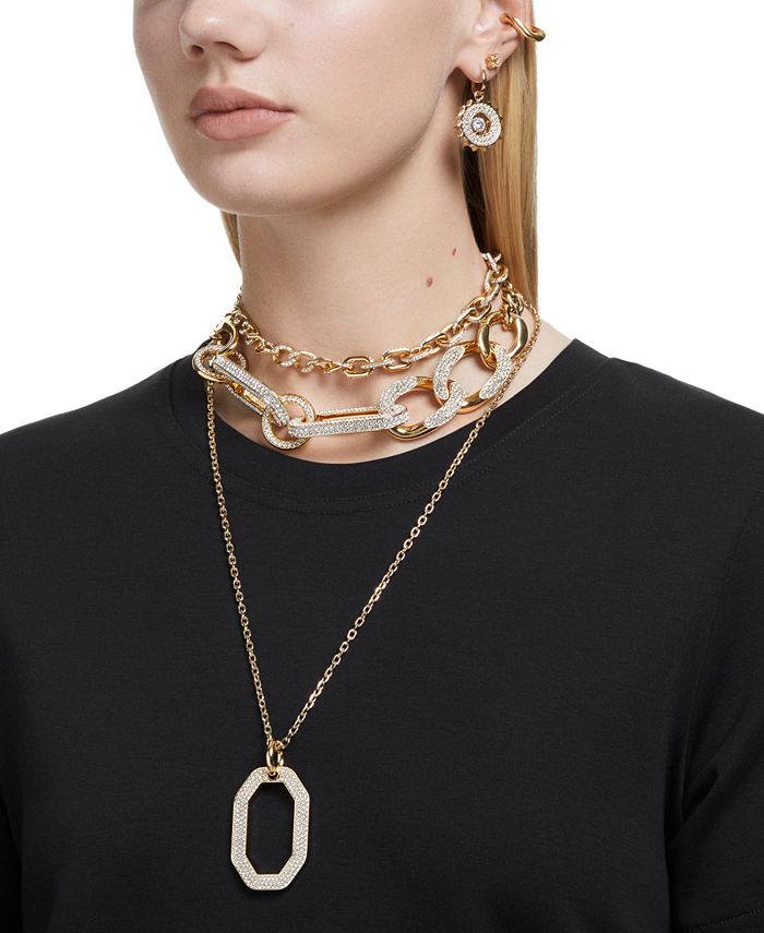 Swarovski Dextera Crystal Pendant Necklace, 14-1/8" + 1-1/2" extender ...