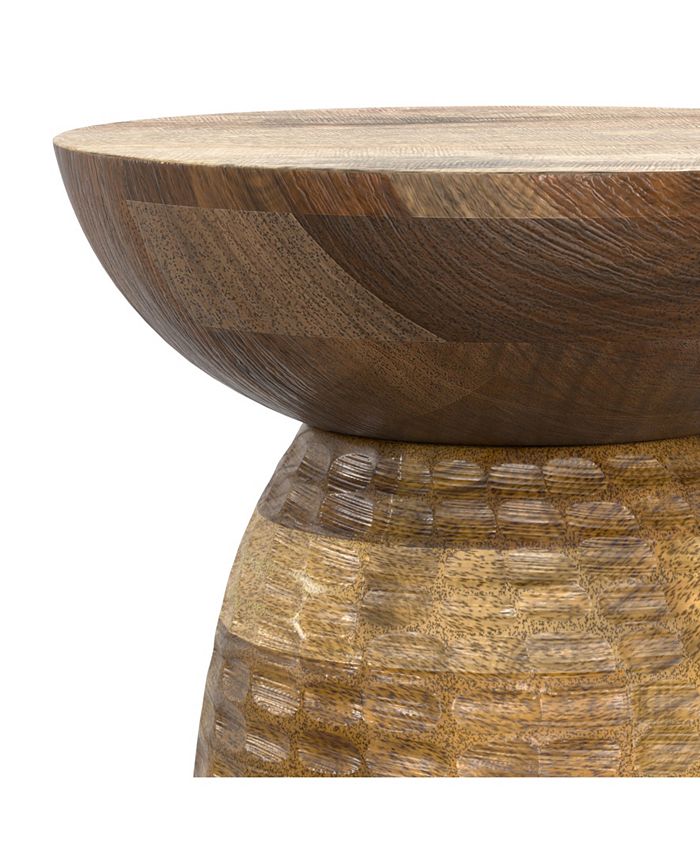 Simpli Home Boyd Solid Mango Wood Wooden Accent Table in Natural - Macy's