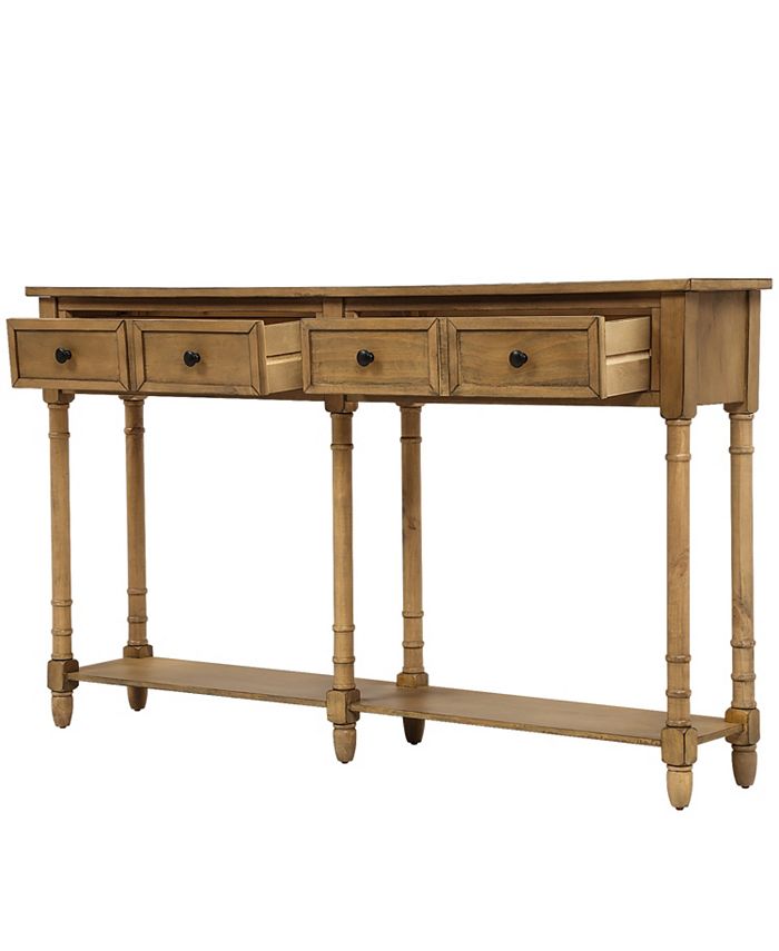 Simplie Fun Console Table Sofa Table Easy Assembly With Two Storage ...